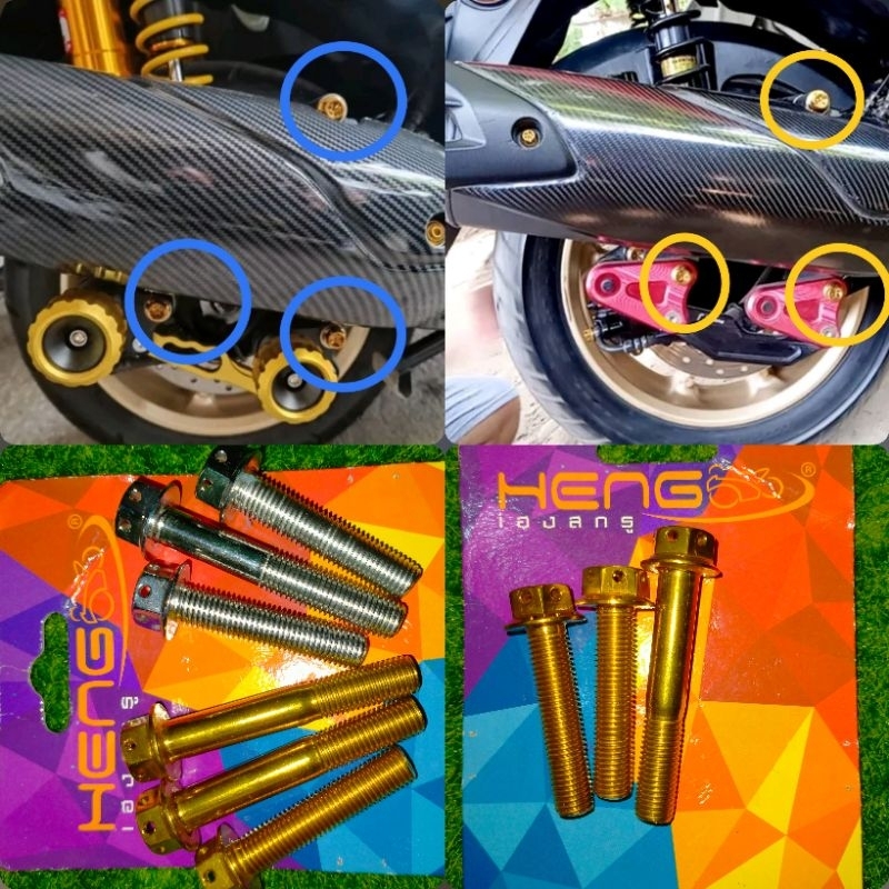 Heng pipe bolts set for Nmax v2 y-connect/v1 /aerox v2/v1 aerox ...