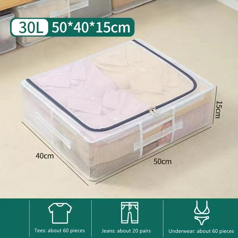 【BUY 1 TAKE 1】60-90L Under Bed Storage Box PVC Foldable Storage Box ...