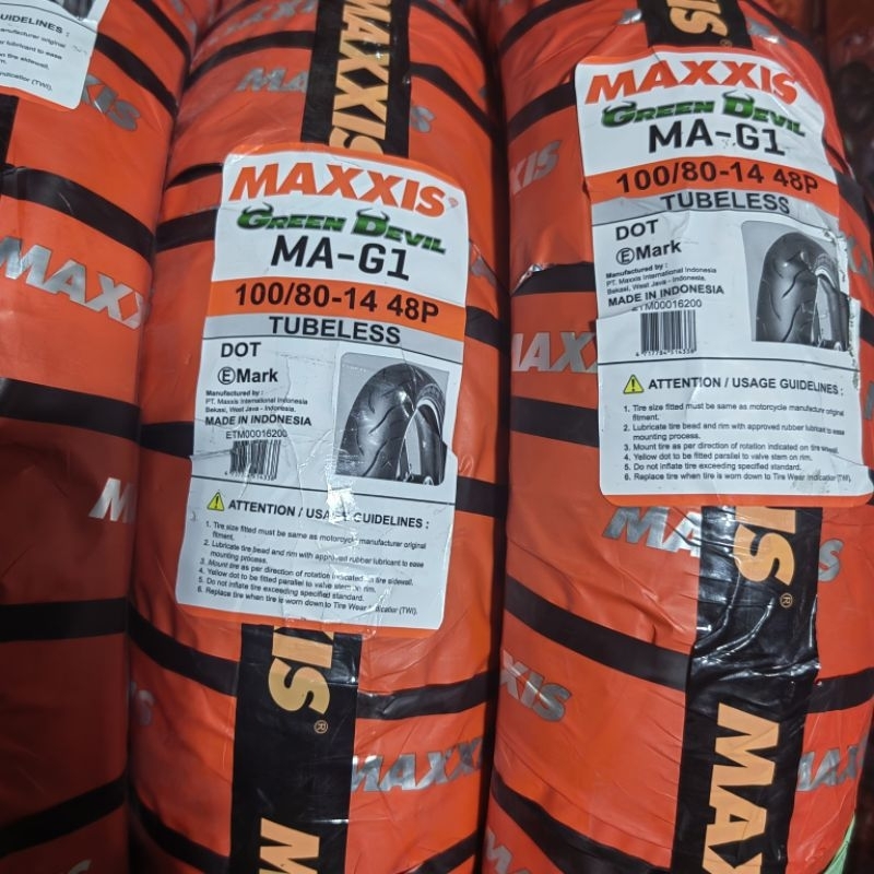 MAXXIS MA-G1 TUBELESS TIRE 80/80/14. 90/80/14. 100/80/14 FREE SEALANT AND PITO | Shopee Philippines