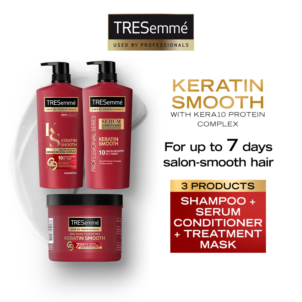 Tresemme Keratin Smooth Shampoo 620ml Serum Conditioner 650ml