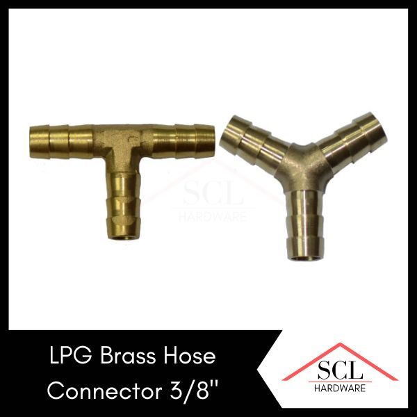 2B LPG Brass Hose Connector 3/8" (Y or T Connector) | Shopee Philippines