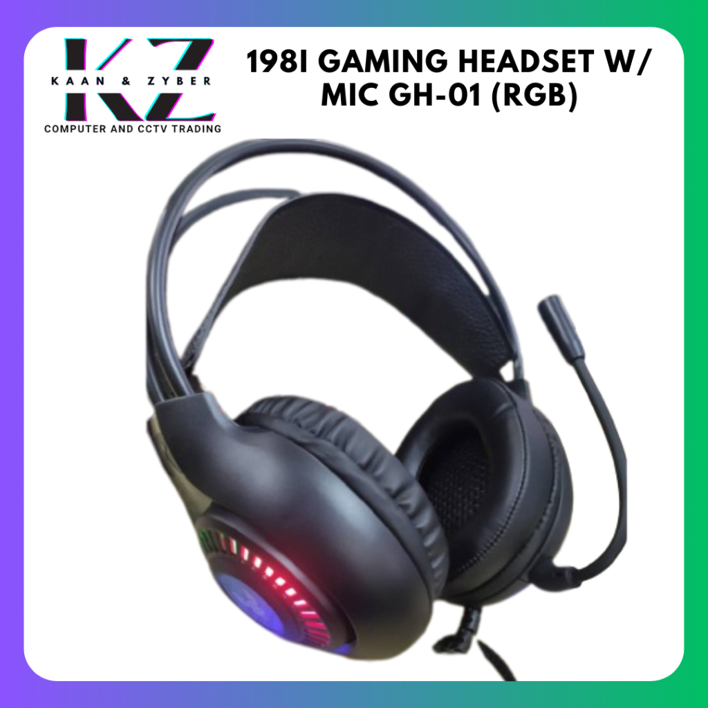 198i Gaming Headset w/ Mic GH-01 (RGB) | Shopee Philippines