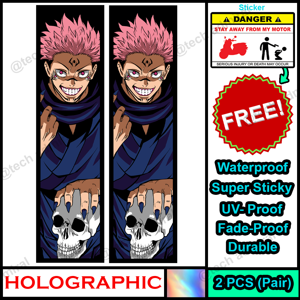 Top Box Sticker Waterproof Jujutsu Kaisen Yuji Itadori (HOLOGRAPHIC ...