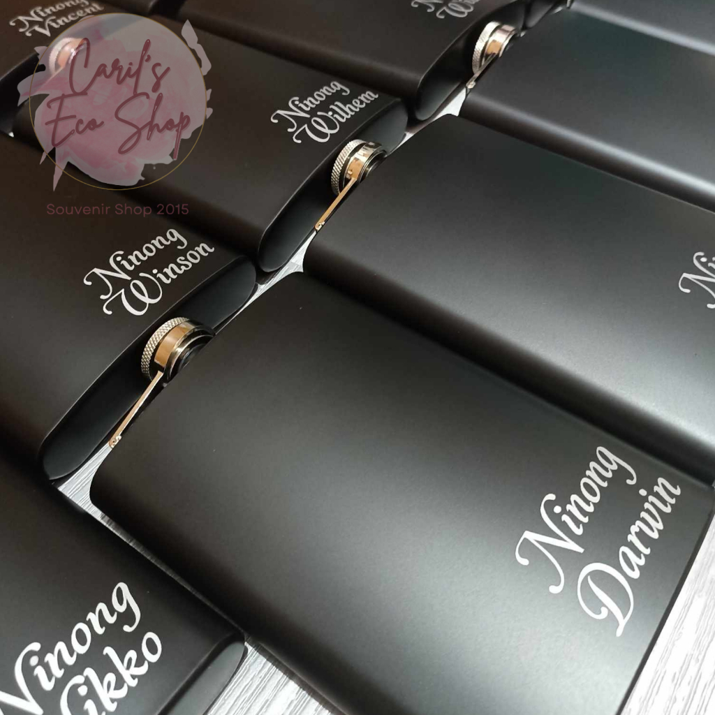 Personalize Wine Flask (Matte Black) | Shopee Philippines