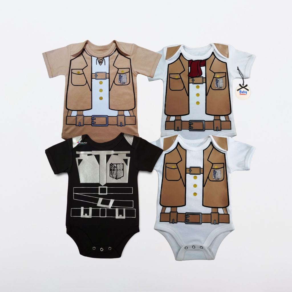 Baby Onesies PH Attack on Titan Anime Baby Costume Mikasa Levi Eren 0 ...