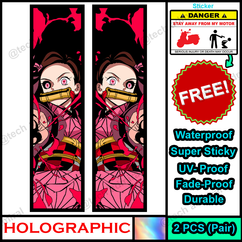 Alloy Top Box Sticker Waterproof Nezuko Red Velvet (HOLOGRAPHIC ...