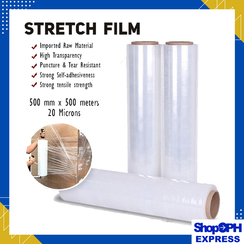 20micron Stretch Film / Shrink Wrap / Packaging Film 500mm X 500meters ...