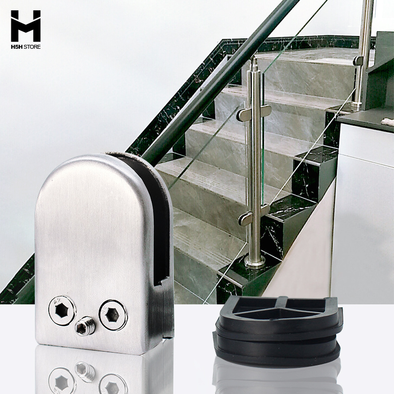 H5H SUS304 Stainless Steel Glass Clip Railing Fixture Hardware Sandwich ...