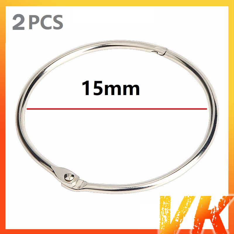 VK 2Pcs Metal Loose Leaf Book Binder Hoop Ring Handwork Multifunctional ...