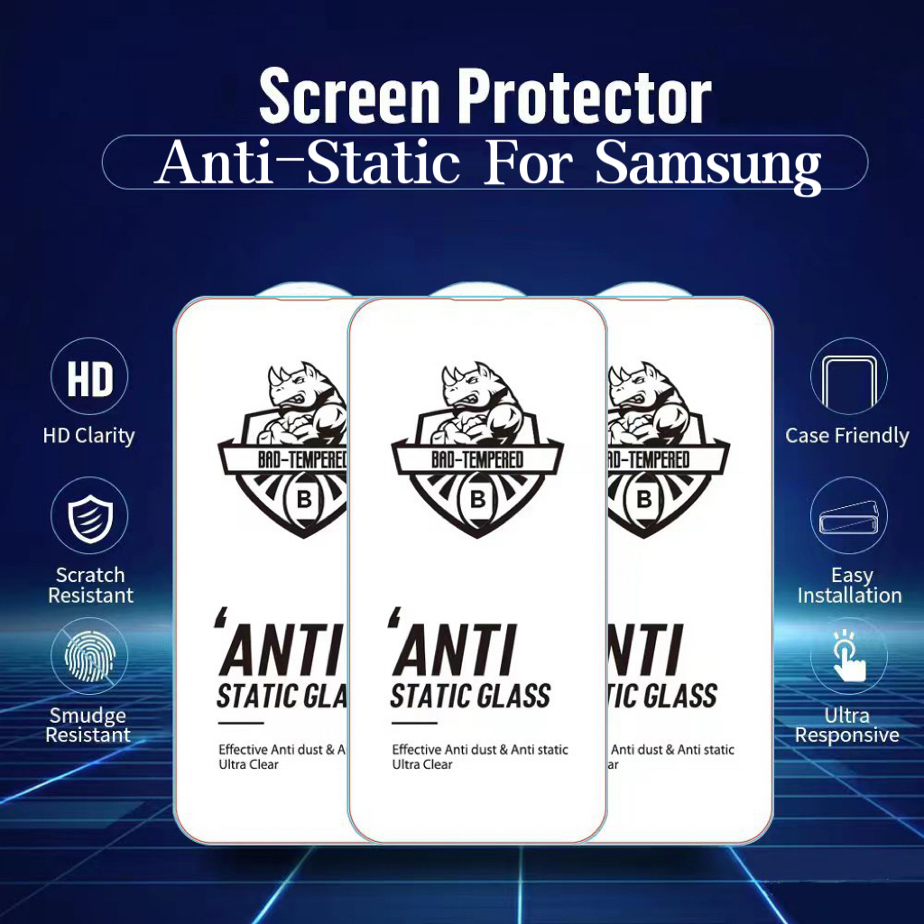Ultra Clear 9H Anti Static Tempered Glass for Samsung A20 A30 A31 A32 ...