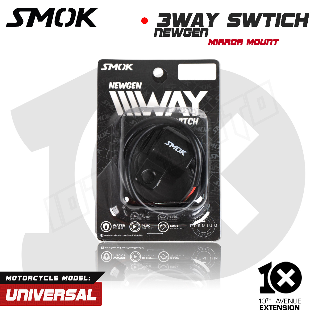 10THX SMOK 3 Way Switch Mirror Mount for Motorcycle Universal | Shopee ...