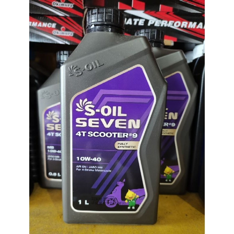S-OIL SEVEN 4T SCOOTER & RIDER #9 10W-40 JASO MB / MA2 FULLY SYNTHETIC ...