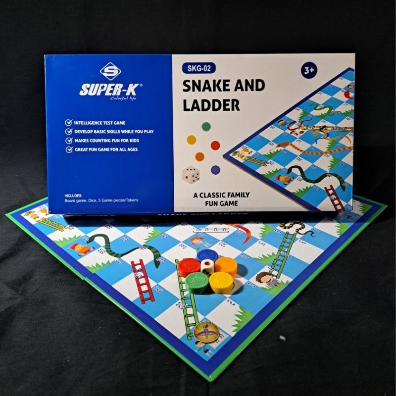 SUPER-K Classic Snakes & Ladders Set (SKG-02) | Educational Classic ...