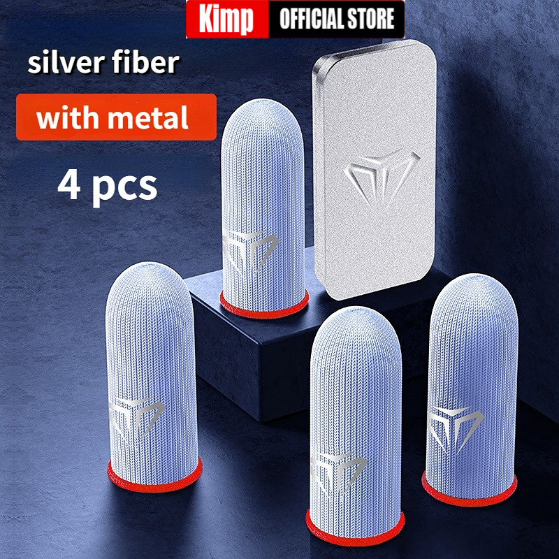 kimp 4pcs Gaming Finger Sleeve,with Metal Box,Game Controller ...
