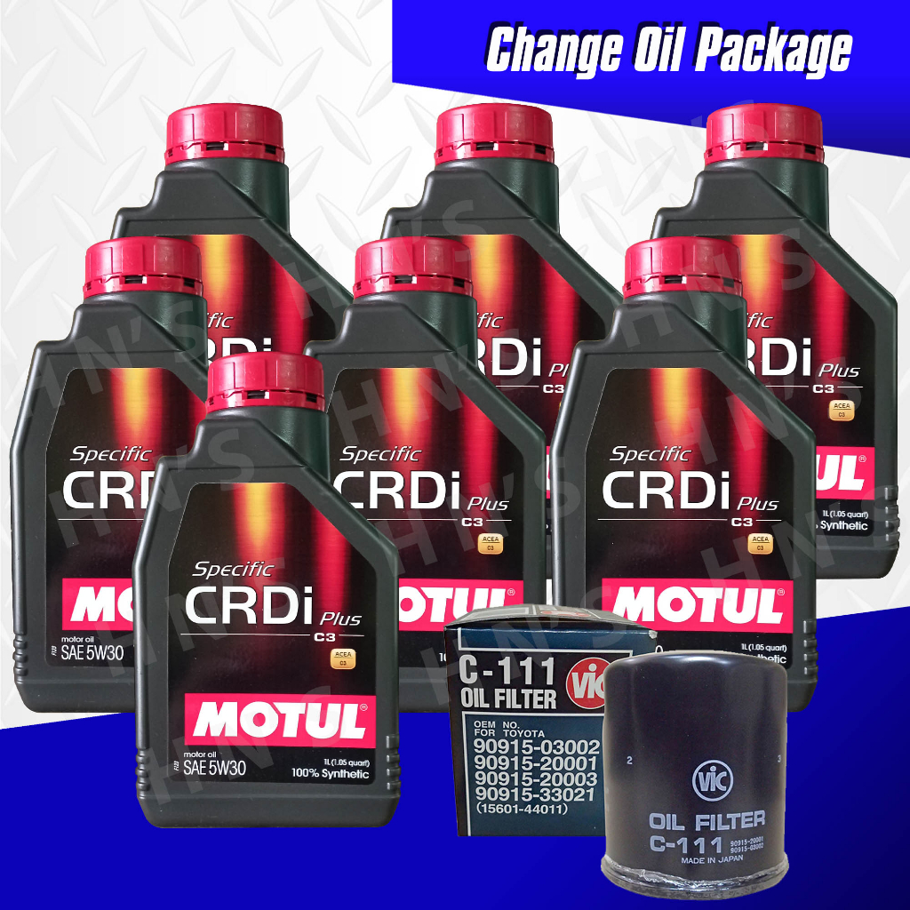 MOTUL Specific CRDI 5W-30 Fully Synthetic Motor Oil Package for Toyota ...