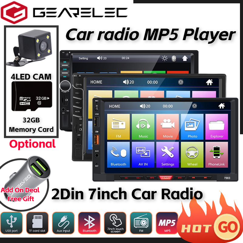 2 Din Car Radio Stereo 2USB Touch Screen Multimedia Player Autoaudio FM ...