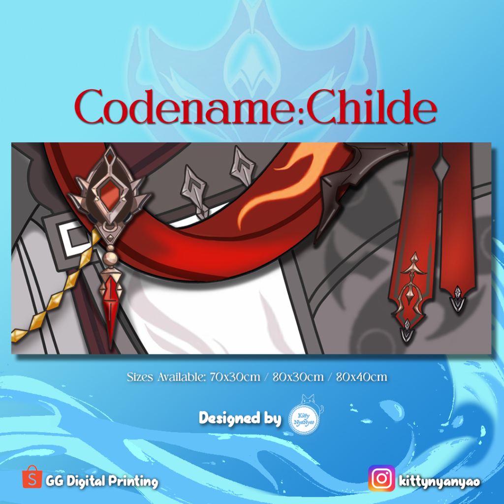 Childe - Genshin Impact Gaming Long / Extended Mouse Mat / Pad | Shopee ...