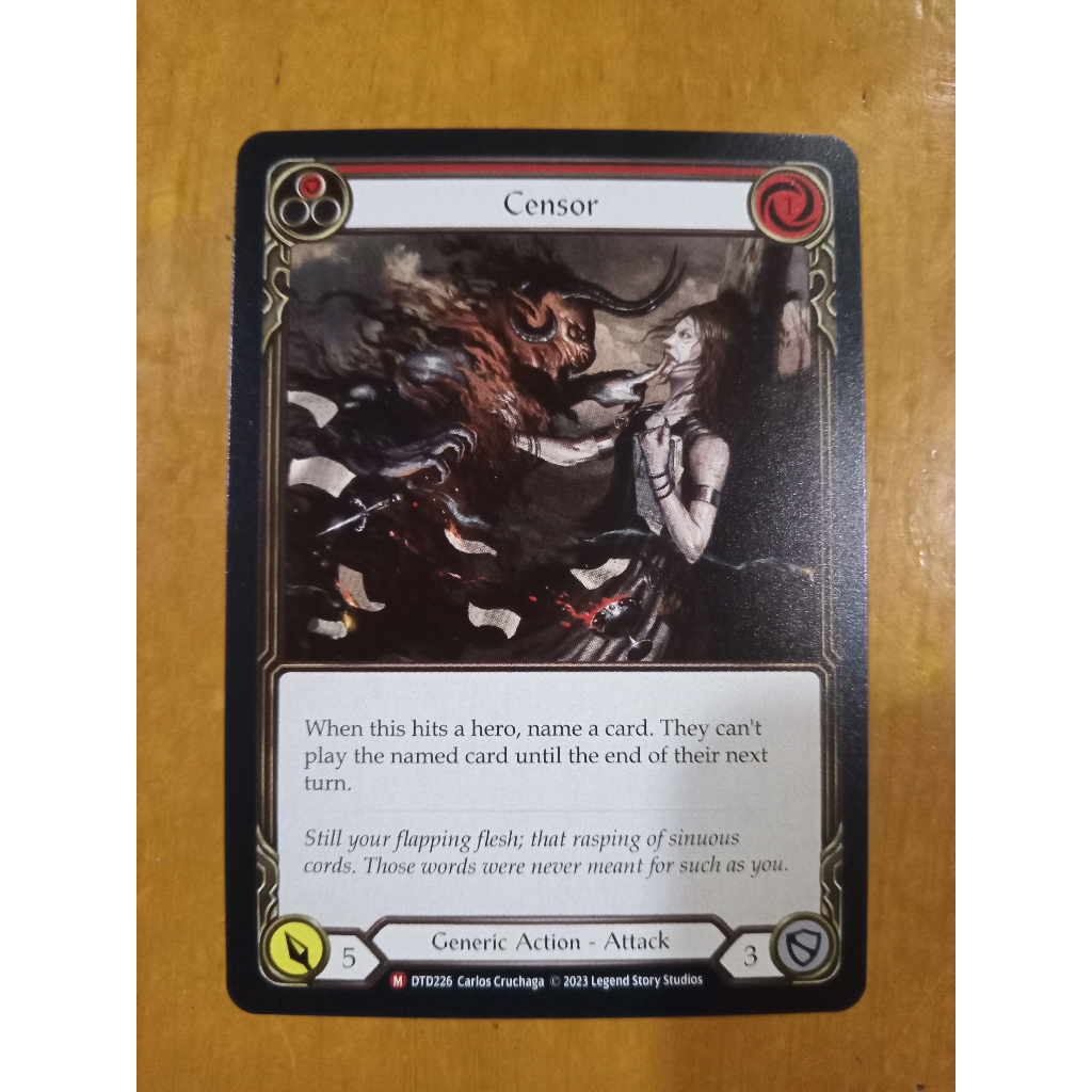 FAB Censor Majestic Dusk till Dawn Flesh and Blood TCG Generic Attack ...