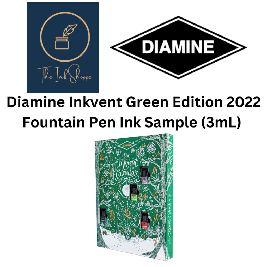 Diamine Inkvent 2022 Green Edition Fountain Pen Ink Samples (3mL ...