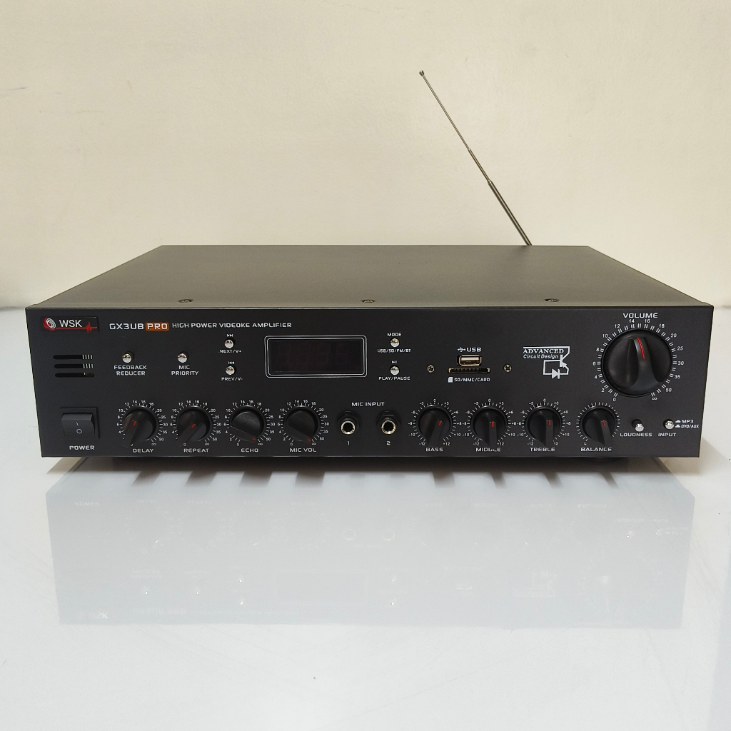 WSK GX-3UB PRO USB/BT/FM Professional High Power Videoke Amplifier ...
