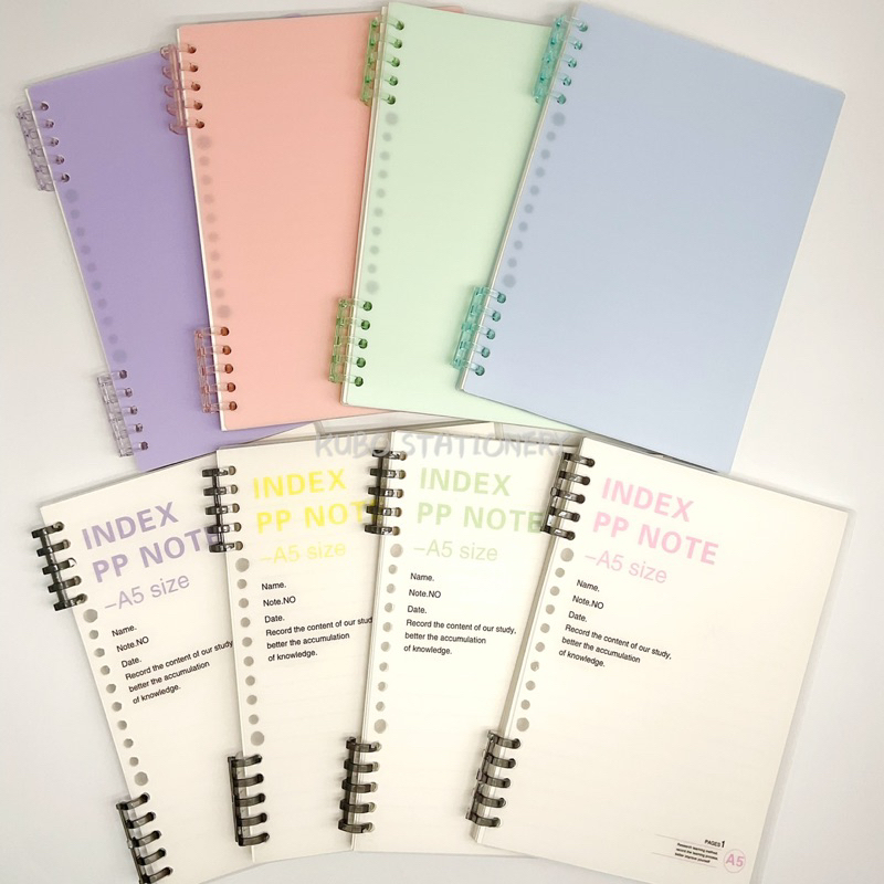Hand-free loose-leaf book detachable binder flip-up coil notebook ...