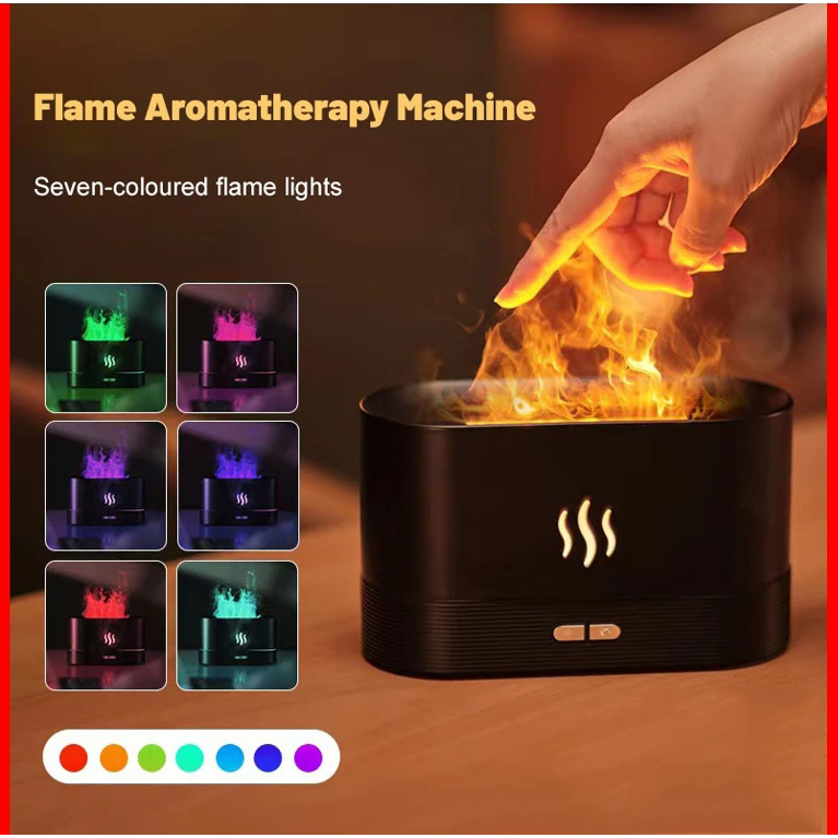 Flame Humidifier Fire Diffuser Humidifier Essential Oil Diffuser ...