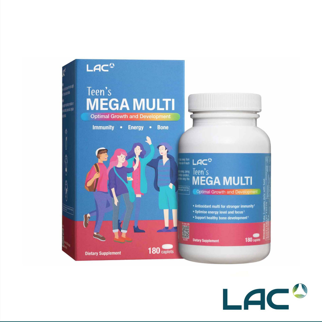 LAC Teen's Mega Multi 180 Caplets (Consume within November 2027 ...