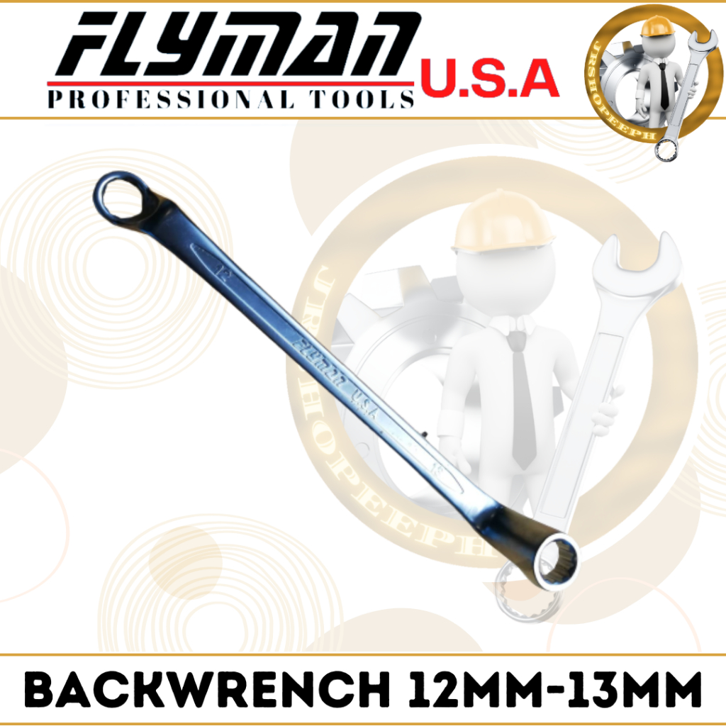 JRshopeeph Flyman Backwrench 12mm x 13mm Double Ring Spanner Heavy Duty Hand Tool | Shopee ...
