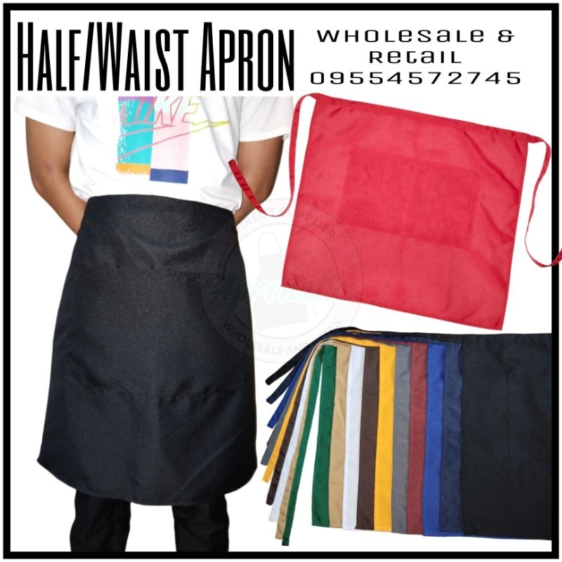 HALF APRON Plain Two Pocket( Printable Fabric ,US Katrina Fabric ...