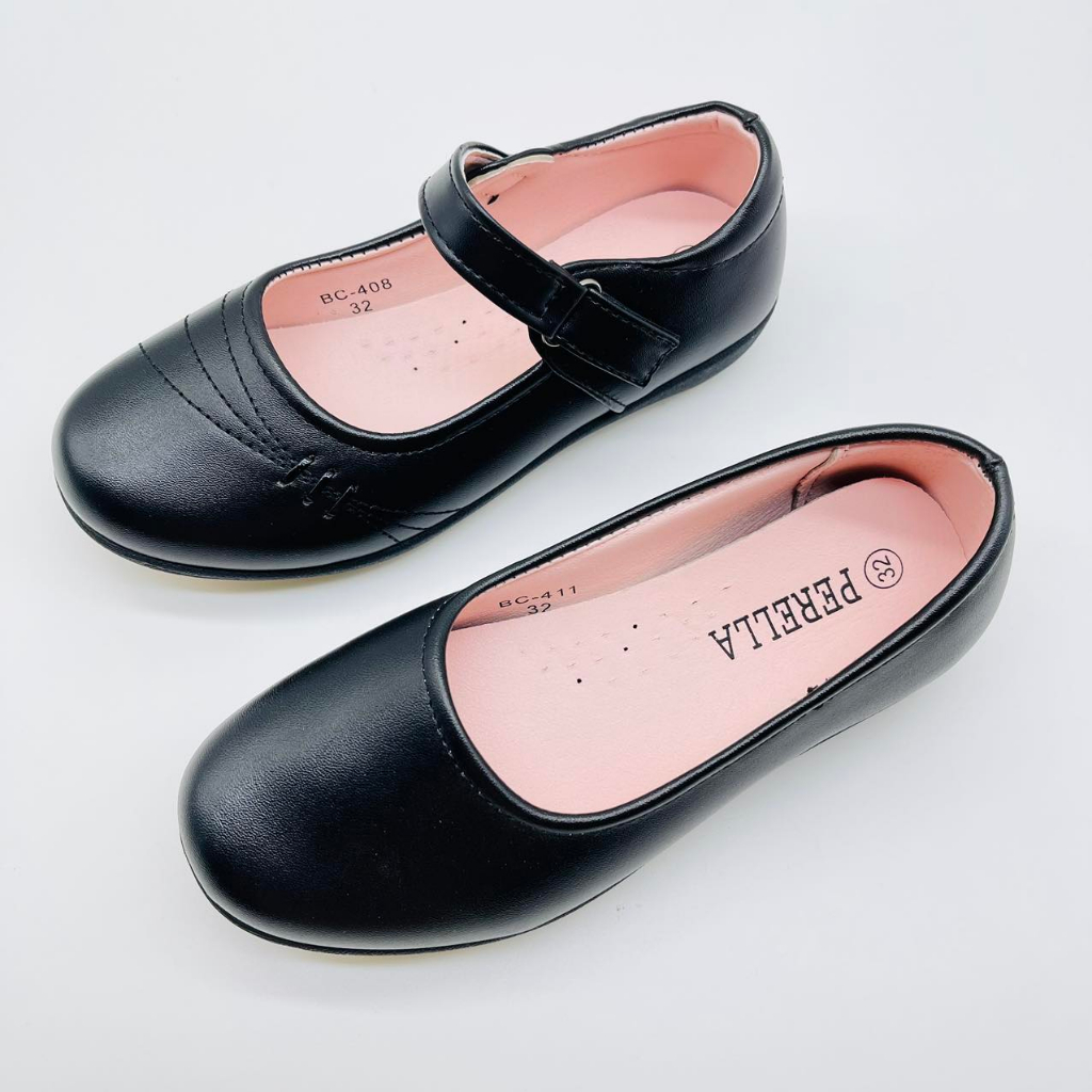 Black Shoes/School Shoes/Kids Shoes For Girls 411# | Shopee Philippines