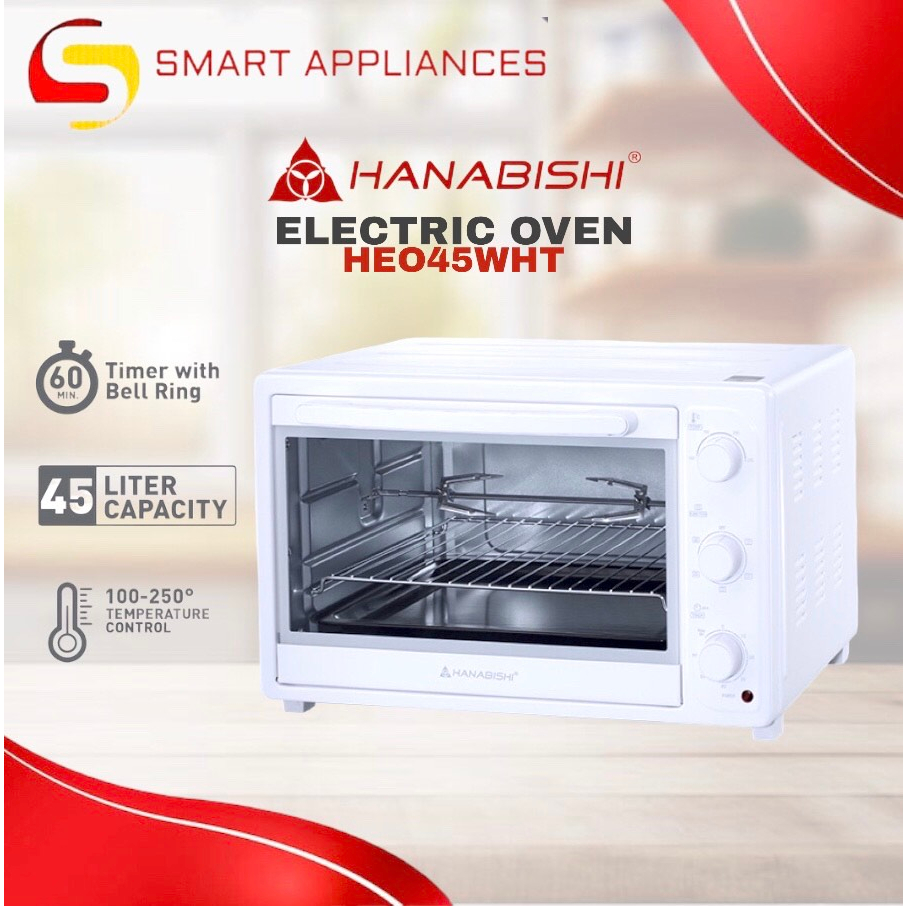 Hanabishi Aesthetic Convection Electric Oven 45L White series HEO45WHT ...