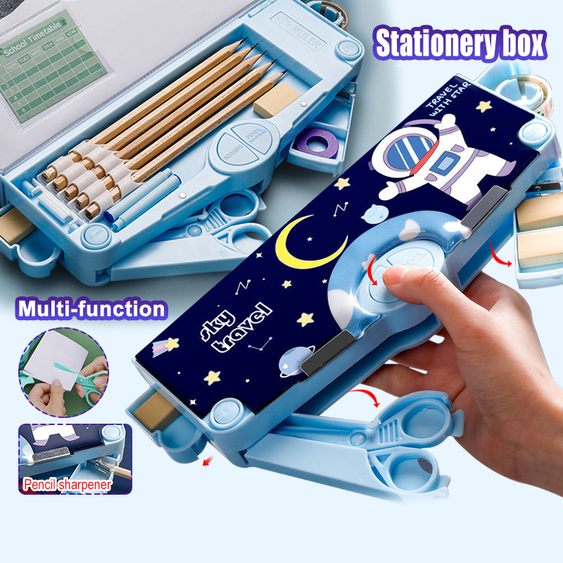 Pencil Box For Kid Cartoon Pencil Box Pencil Storage Multifunctional ...