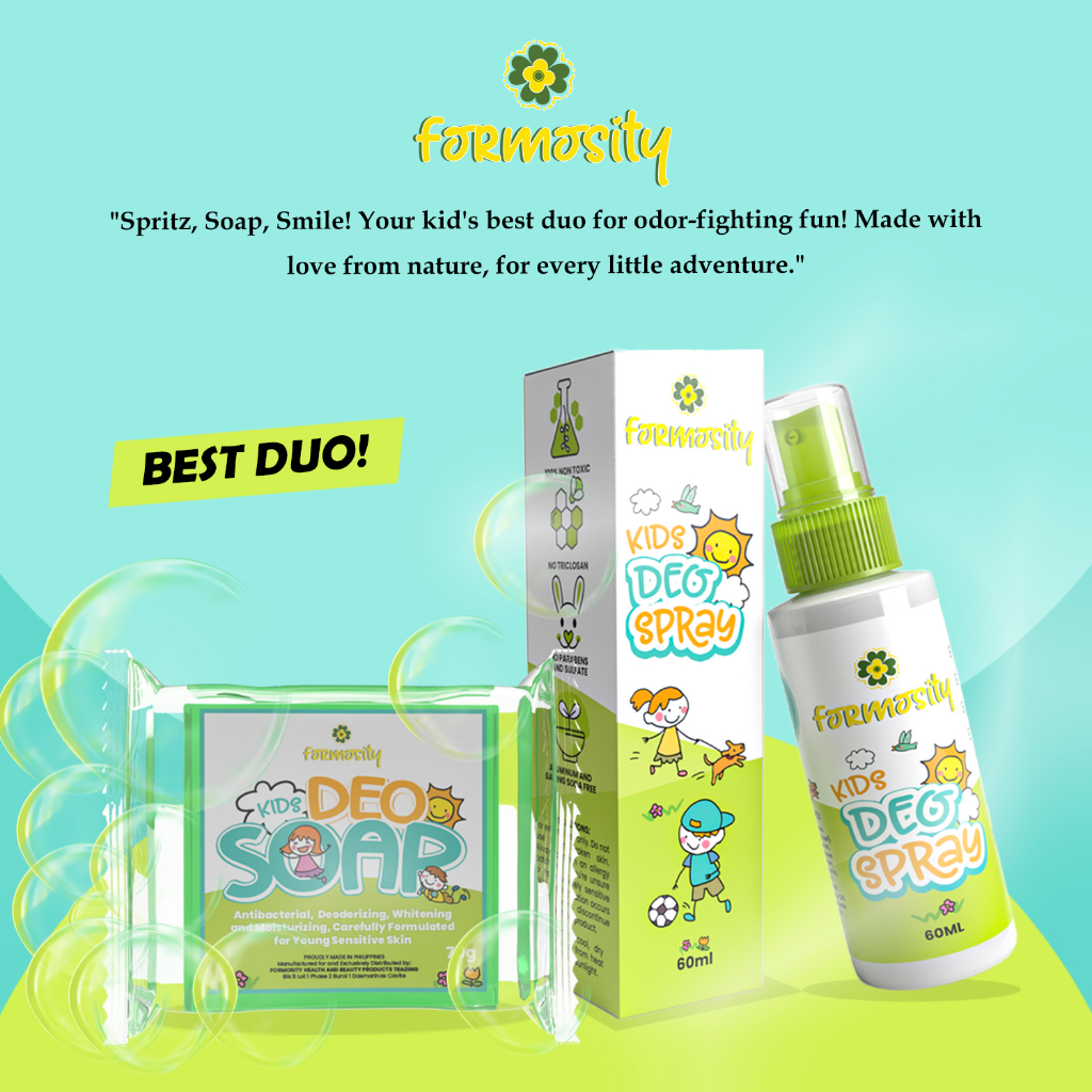 Kids Deodorant Spray and Soap Bundle Duo that can fight Body Odor ...