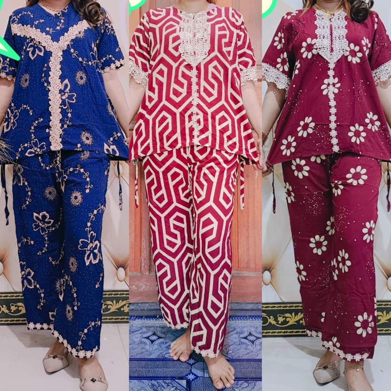 RANDOM SHIP BATIK TERNO WITH LACE JAKARTA (NO CHOOSING OF PRINT, COLOR ...