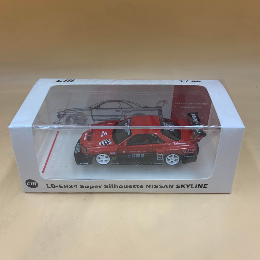 CM Model 1/64 Scale Nissan & LBWK Skyline GT-R R34 Super Silhouette ...