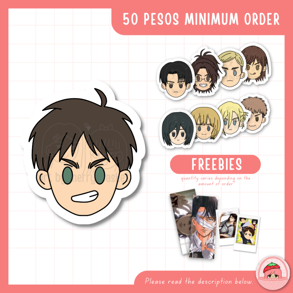 ATTACK ON TITAN AOT ANIME - PEARL STICKER (VERSION 1) | Shopee Philippines