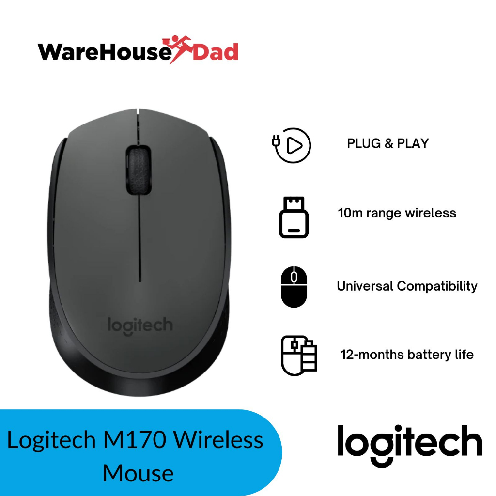 Logitech M170 Wireless Mouse Plug & Play Simplicity | Shopee Philippines