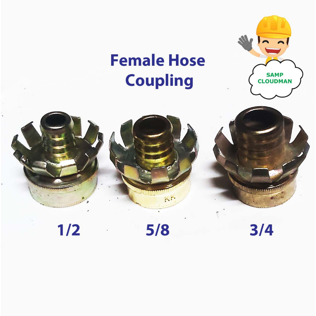 Metal Female Hose Coupling 1/2" 5/8" 3/4" G.I. Brass Metal Hose Faucet ...