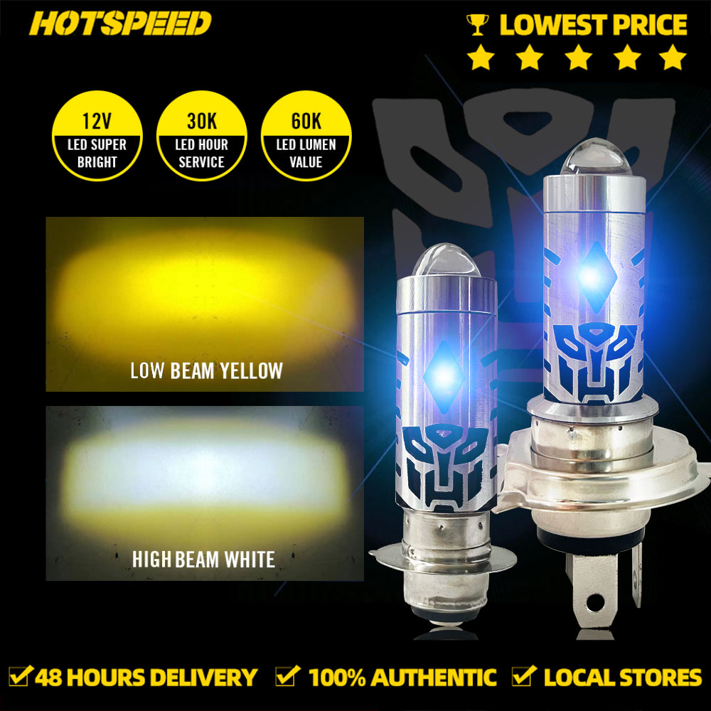 HOTSPEED Motorcycle LED Light T19 P15D H4 Killer Bulb With Blue Park Light Headlight for Motor ...