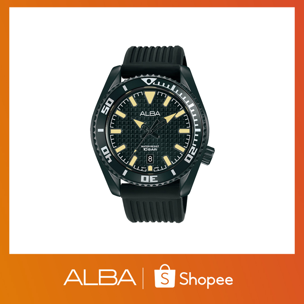 ALBA Philippines Black Dial Silicone Strap AS9P05X1 Quartz Men's Watch ...