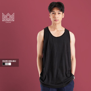 Crown Plain Sando for Men Shirt Tank Tops Sleeveless Korean Top Workout ...