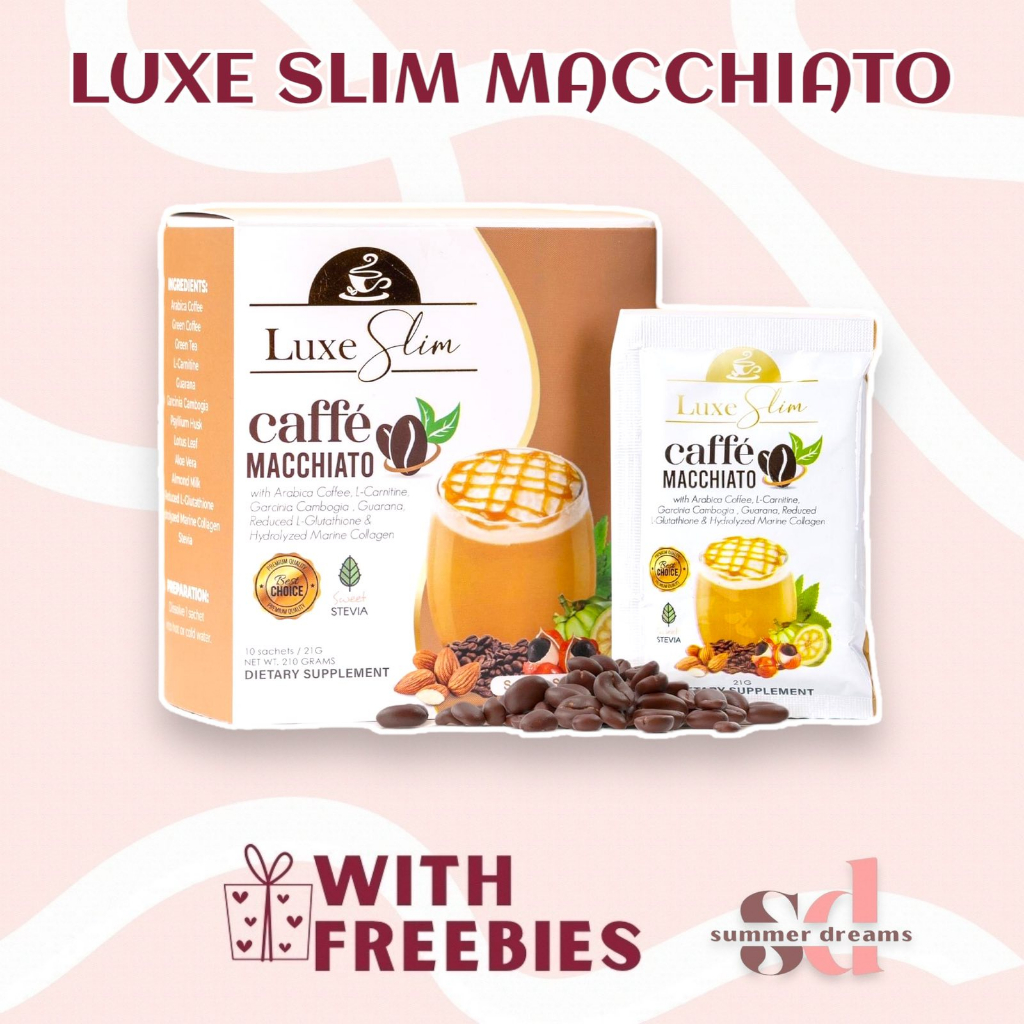 LUXESLIM Coffee Caffe Macchiato 10 Sachets 210g LUXE SLIM GLUTATHIONE ...