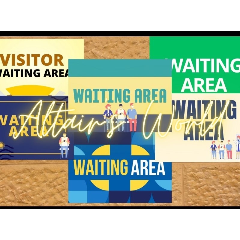Waiting Area Office / Clinic Signage Laminated Sign / Waterproof ...