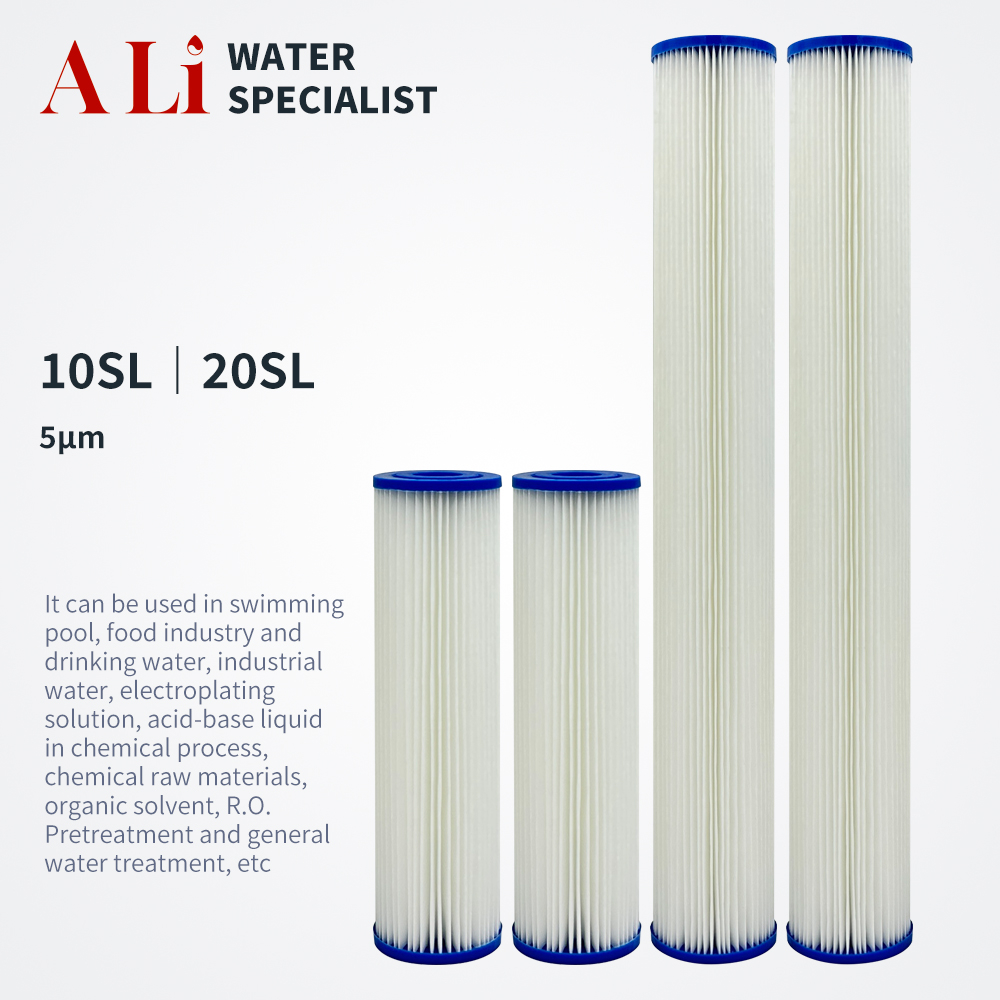 Hydropure Pleated Washable Reusable Water Filter 10SL 20SL Inches Slim ...