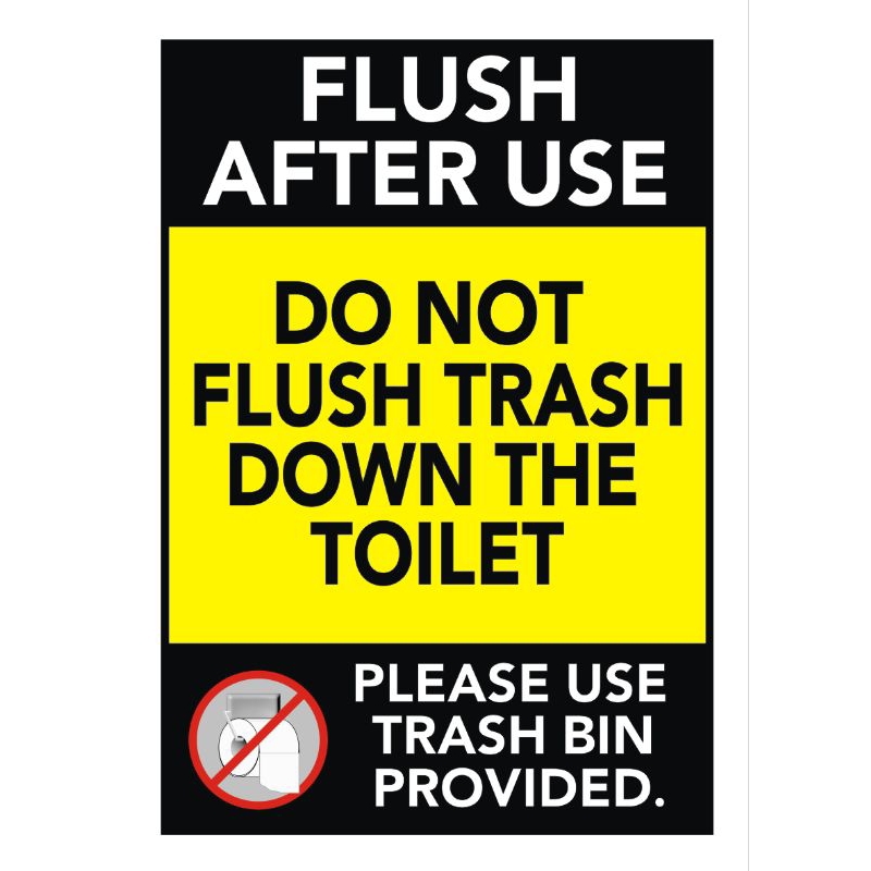 PVC Plastic signage Restroom Etiquette signage PLEASE HELP KEEP OUR ...