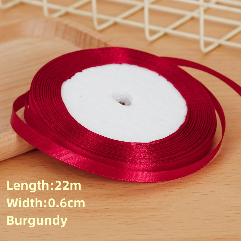 25Yards/Roll 6mm ribbon, satin ribbon, decorative ribbon, gift ...