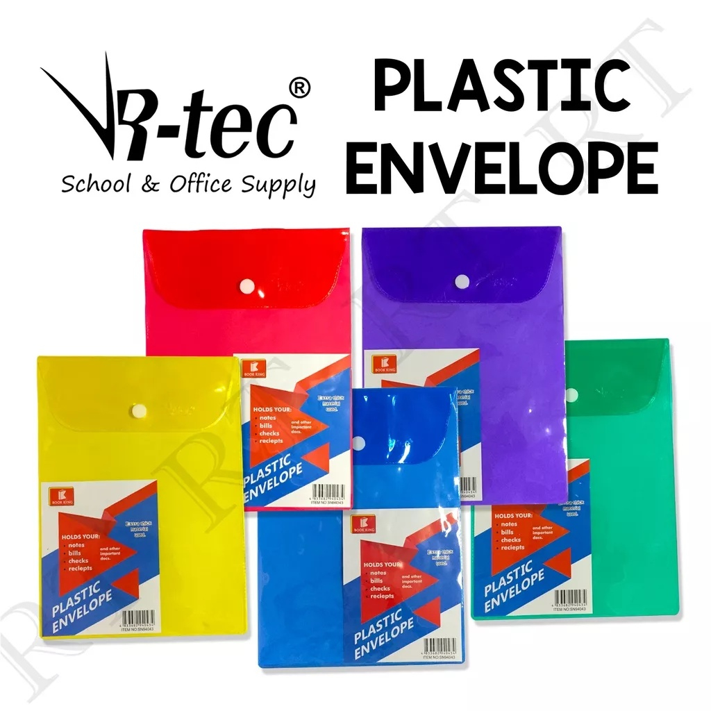 KES SN94043 R-TEC assorted color small plastic colored envelope COD ...