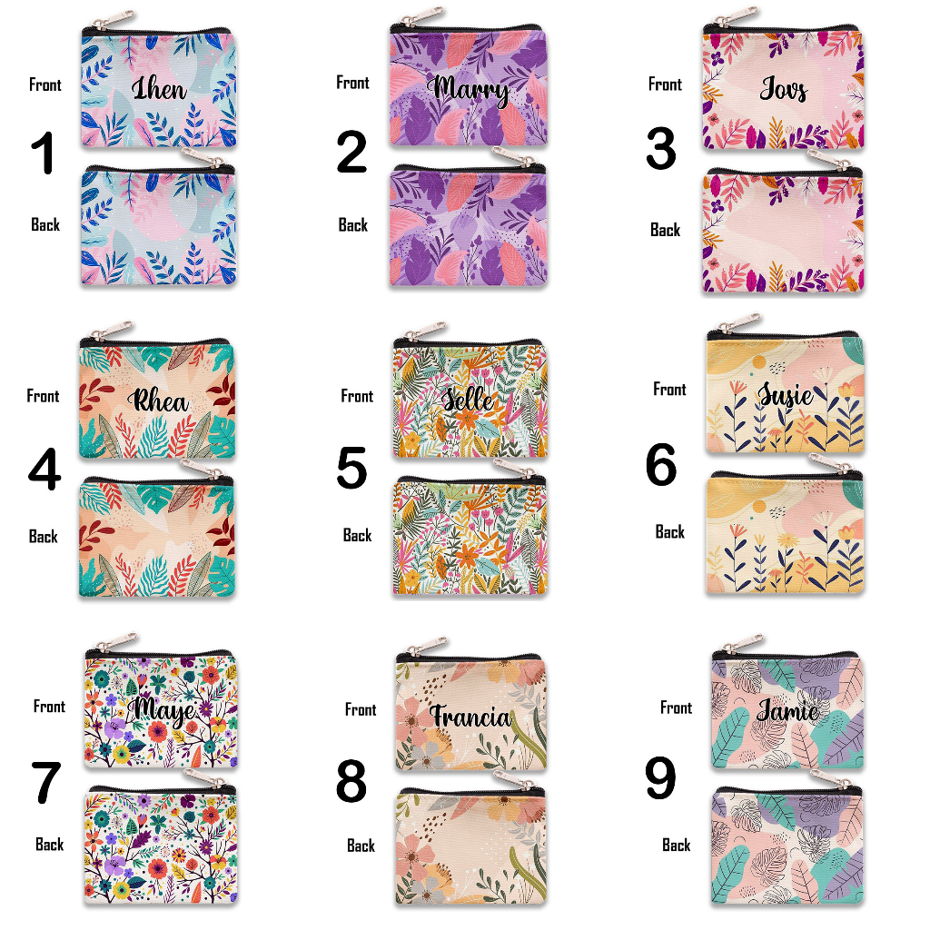 Personalized Coin purse (Floral Collection) | Shopee Philippines