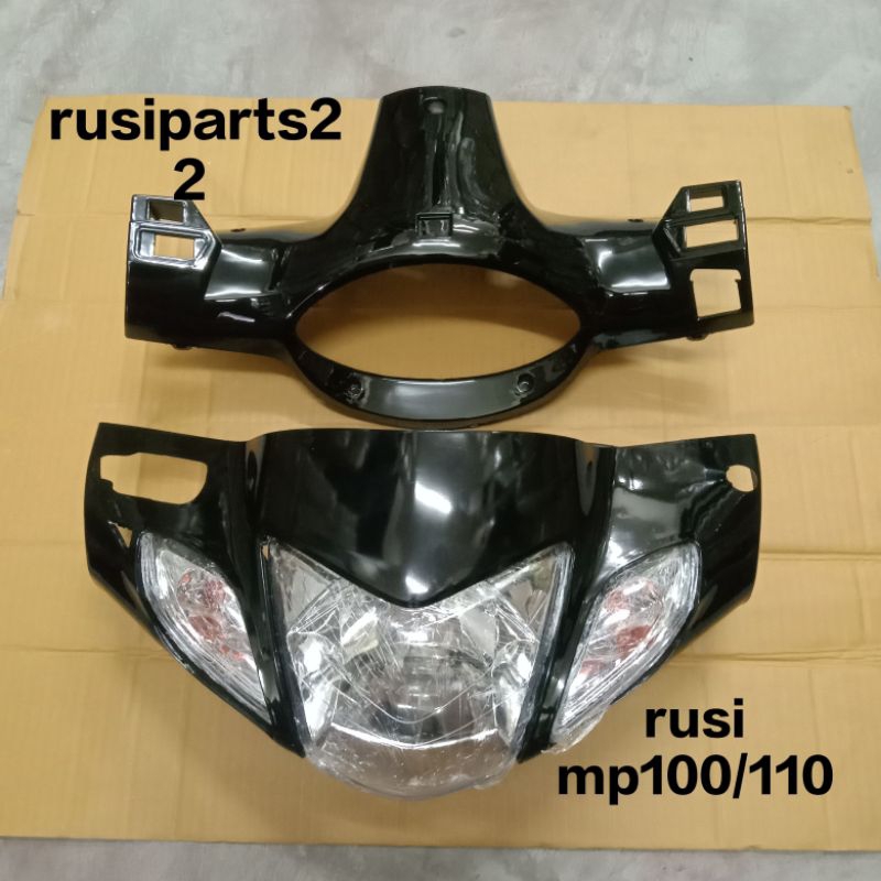 Rusi MP100/110 head light assy with cover (1set) | Shopee Philippines