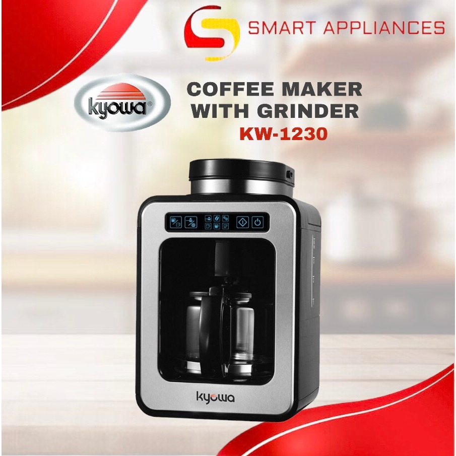 Kyowa Coffee Maker with Grinder KW-1230 4 Cups LED Touchscreen Display ...